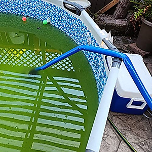 YOTOO Heavy Duty PVC Pool Backwash Hose 1-1/2 Inch by 100 Feet, Reinforced Discharge Hose with Connector and 4 Clamps for Swimming Pools, Pool Drain Hoses, Blue