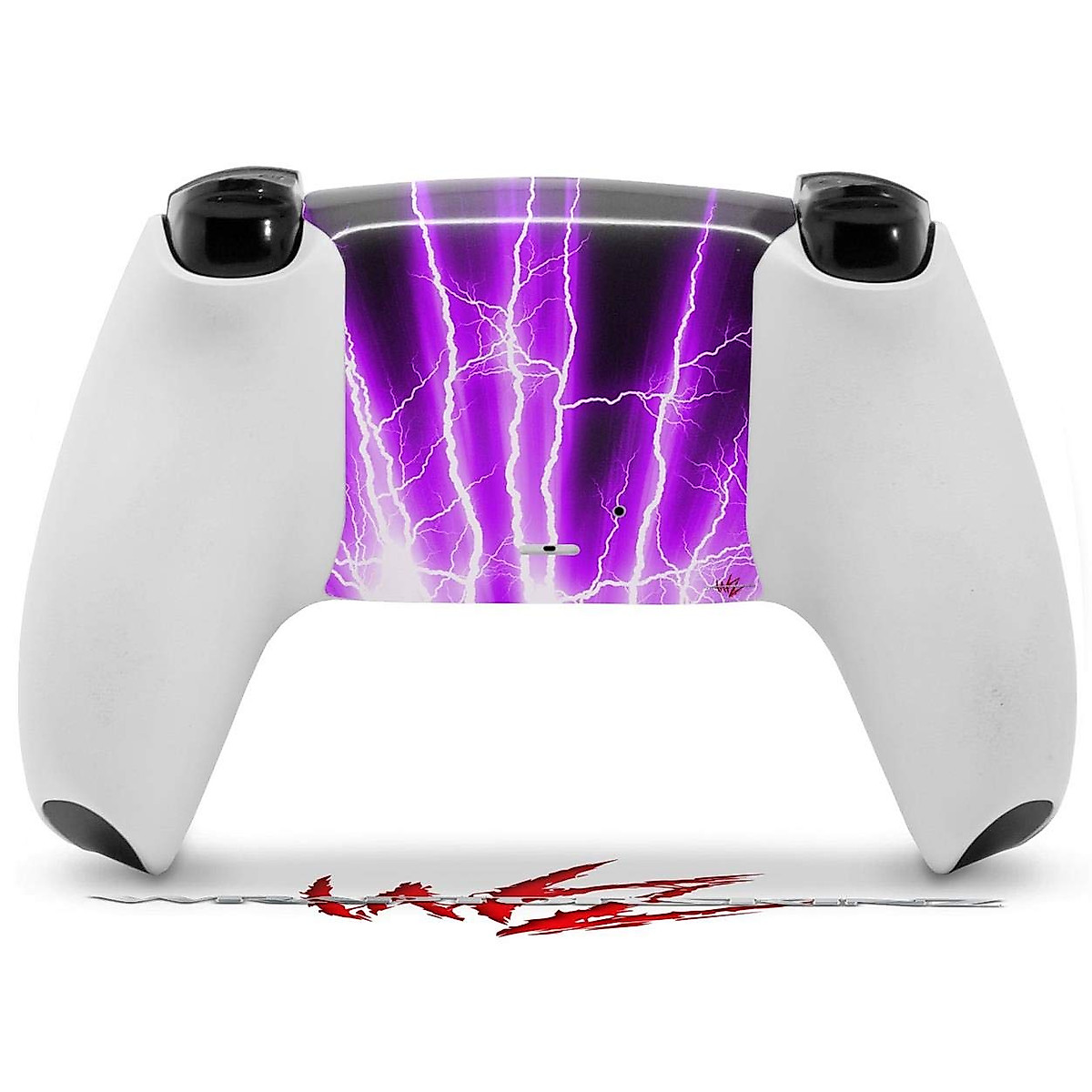 WraptorSkinz Skin Wrap compatible with Sony PS5 DualSense Controller Lightning Purple (CONTROLLER NOT INCLUDED)