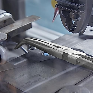 KNIPEX Tools - 2 Piece Extra Long Needle Nose Pliers Set With Keeper Pouch (28 71 280, 28 81 280 and 9K 00 90 12 US) (9K0080128US)