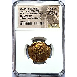 TR 1057-1059 AD Byzantine Empire, Medieval Gold Coin Authenticated and Graded Histamenon Nomisma Choice Extremely Fine NGC
