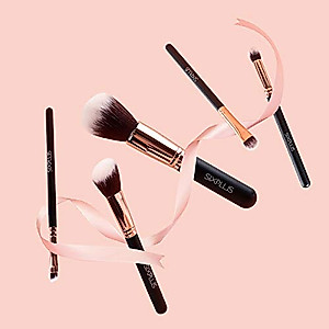 SIXPLUS Makeup Brushes Cosmetics Professional Essential 11-Piece Royal Golden Make Up Brush Set Kits with Makeup Bag and Pouch(Golden)