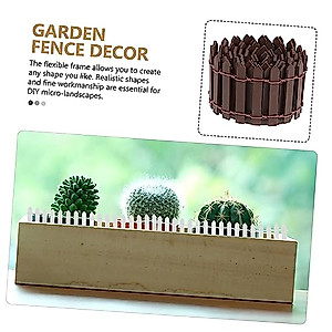 Simulation Fence Imitation Mini Fence gate Mini Corral Fence Horse Wood Fence Miniature Farm Fence Miniature Fence Model Fence Decor Corral Fencing playset Wooden Panel Outdoor