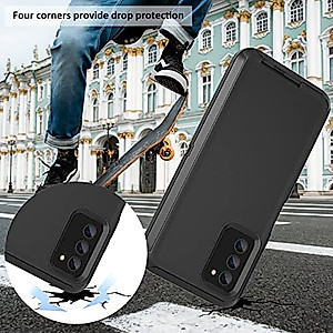 Compatible with Samsung Galaxy A03s Case, with Belt Clip Holster Heavy Duty Rugged Shockproof Full Body Protection Kickstand Cover for Samsung Galaxy A03s Phone (Black)