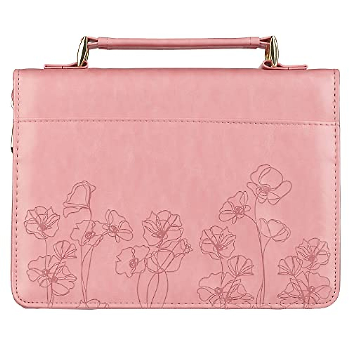 Christian Art Gifts Fashion Bible Cover for Women: His Mercy Never Fails - Lamentations 3:22 Inspirational Bible Verse, Watercolor Pink, Large