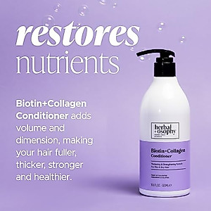 16.9 Fl Oz Biotin & Collagen Conditioner, Hair Growth Thickening Conditioner, Repair Dry, Damaged Thinning Hair, Infused with Vitamin B7 & Argan Oil, Free of Sulfate, Parabens and Gluten