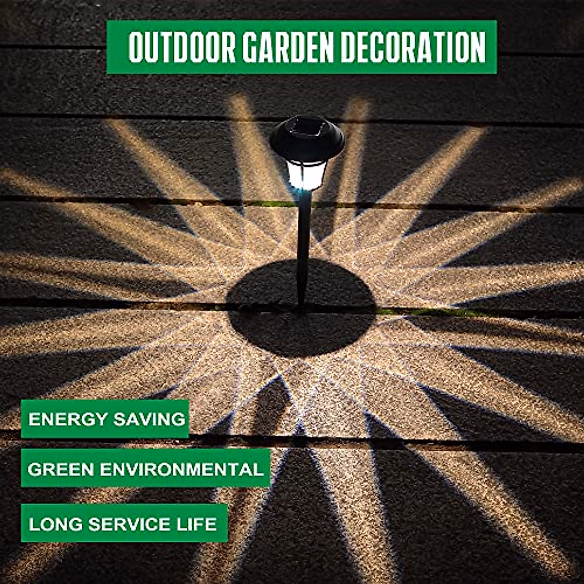 MAGGIFT 12 Pack Solar Pathway Lights Outdoor Solar Garden Lights for Patio, Yard, Driveway