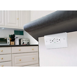 Bryant Electric RU100W tradeSELECT Under Cabinet/Counter Power Distribution Box, Slim Fit, White Metal