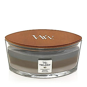 Woodwick Ellipse Trilogy Scented Candle with Crackling Wick | Cozy Cabin | Up to 50 Hours Burn Time