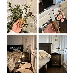 HIREATH Mini Wireless Portable LED Motion Sensor Night Light,Large Battery Rechargeable,Wood Stick Torch Magnet Light for Stairway, Bedroom, Kidsroom, Bathroom, Hallway, Wardobe, Wall, Cabinet