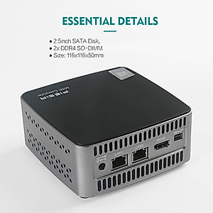PIESIA UBOXM2 Mini PC Aluminum Frame Intel 8th Gen i5-8265U, Windows 11 Pro, 16GB RAM 256G SSD