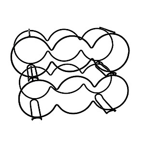 Steel Wine Holder Table Top Countertop Stackable Free Standing Vertical Holder Organizer Modern 5 Bottle (Black Matte)