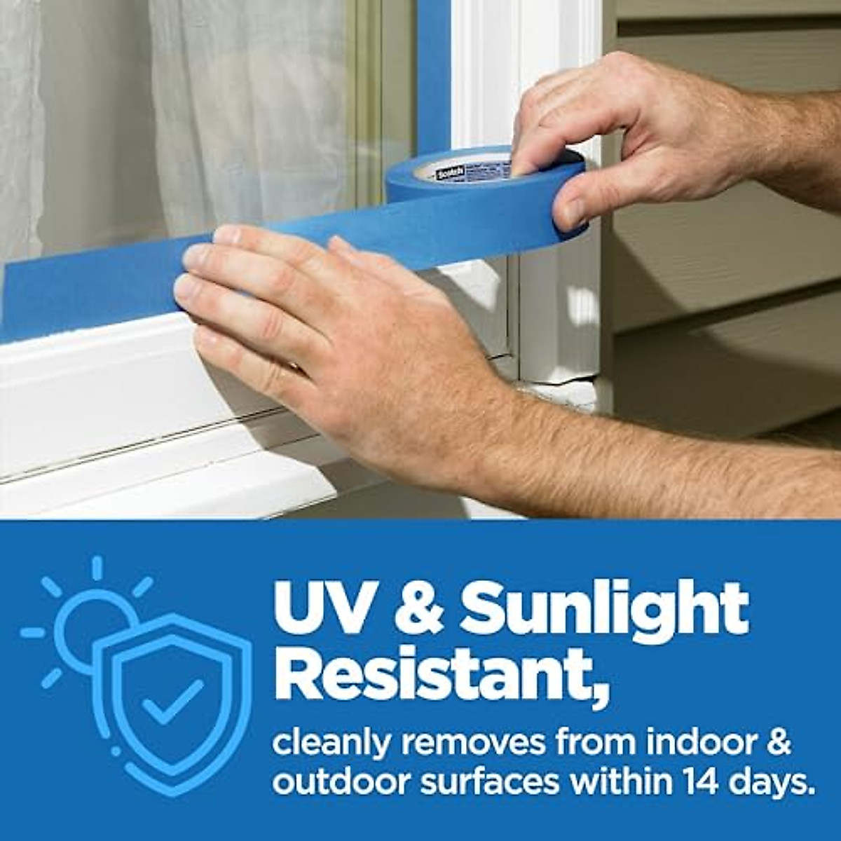 Scotch Painter's Tape Original Multi-Surface Painter's Tape, Blue, Paint Tape Protects Surfaces and Removes Easily, Multi-Surface Painting Tape for Indoor&Outdoor Use, 1.41 Inches x 60 Yards, 4 Rolls