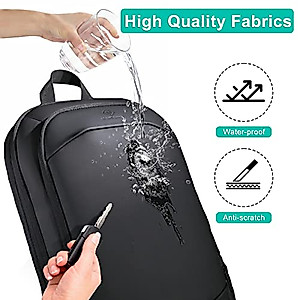 Slim Laptop Backpack for Men 15.6 inch,Waterproof Anti Theft Business Travel Backpack for Men and Women,Lightweght Expandable Durable College Backpack Weekend Casual Daypack Computer Work Laptop Bag