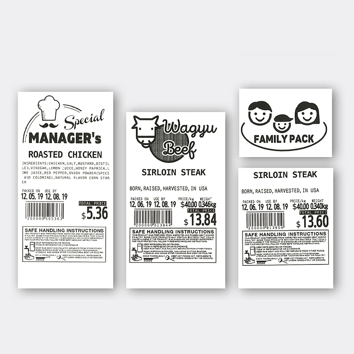 Anylabel 2-1/4 inch Thermal Printed Linerless Label for Digi Zebra Bizerba Electronic Scale Printer (18 Rolls, 215 feet/Roll)