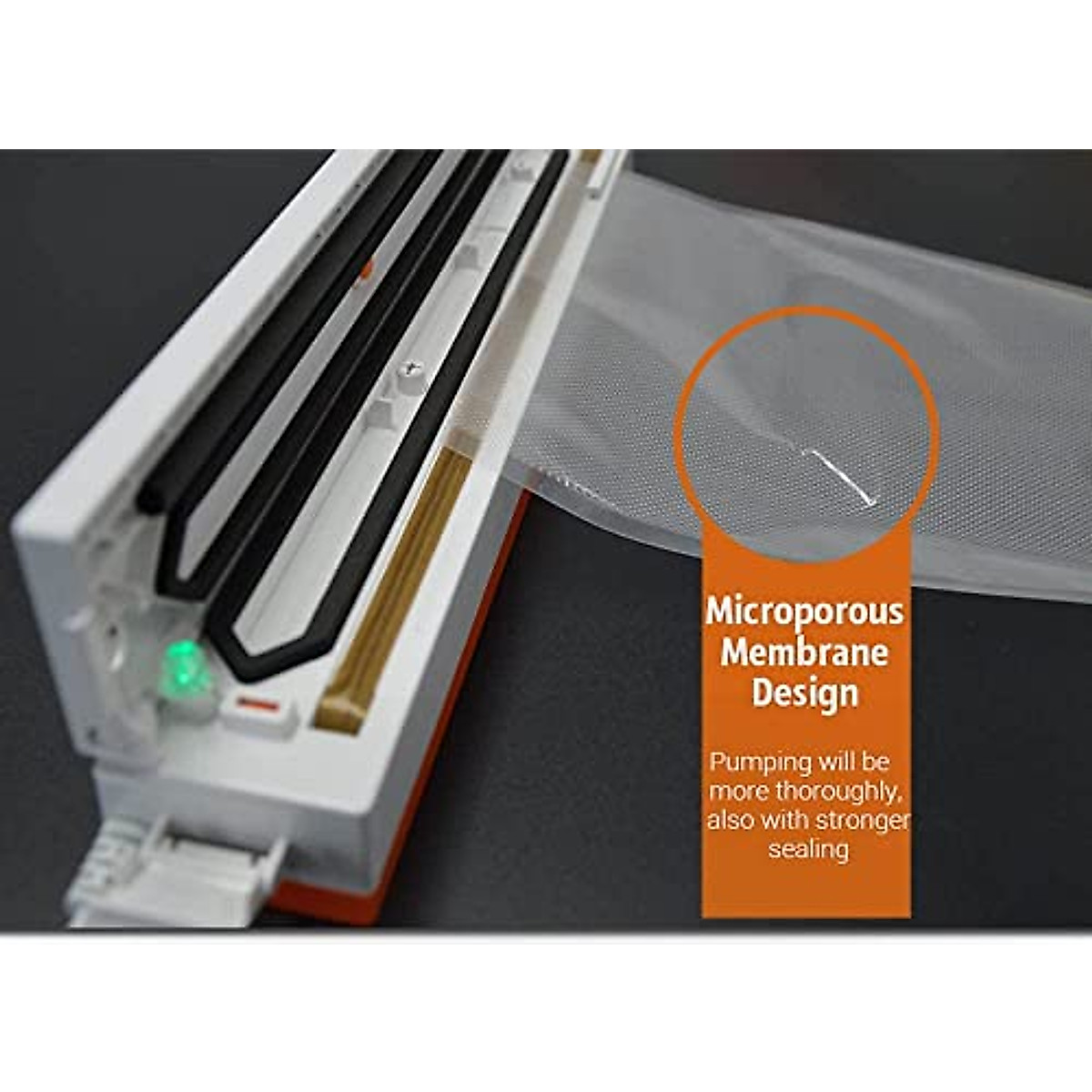 KUHINJA Vacuum Sealer Rolls, 4 Rolls (6"+8"+10"+11")*16.5' Commercial Grade Bag Rolls, Food Vac Bags for Storage, Meal Prep or Sous Vide, BPA Free