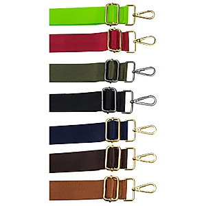 Allzedream Wide Purse Strap Replacement Crossbody Shoulder Bag Adjustable (Black Gold)