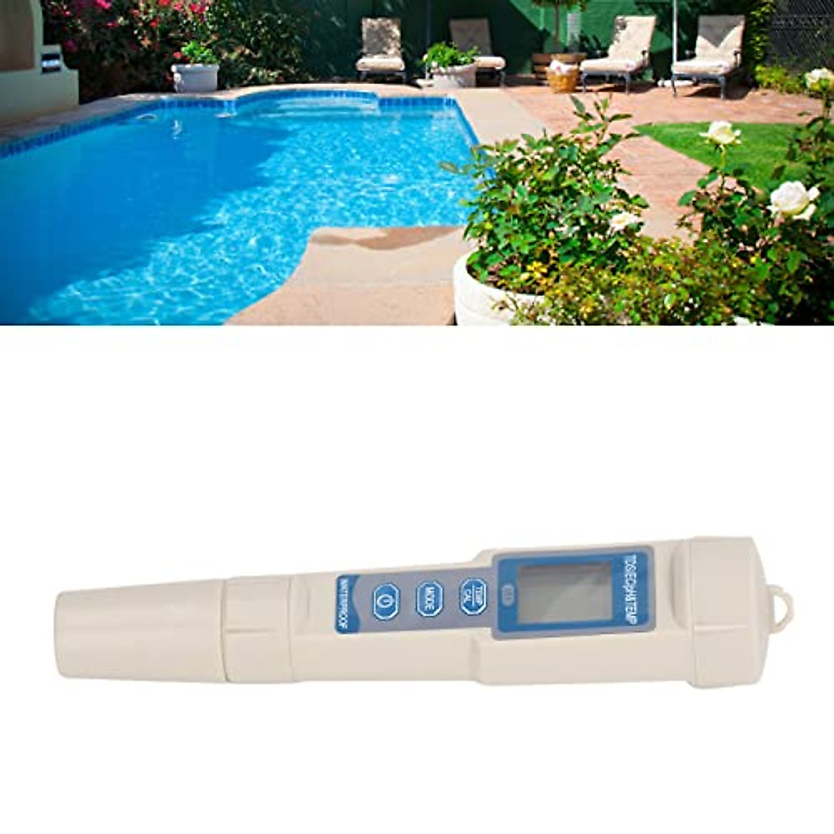 Water Quality Tester, Large Display Screen Precise Easy to Carry PH EC TDS Temp Meter Ergonomic 4 in 1 ABS Housing for Aquarium for Fish Hatchery