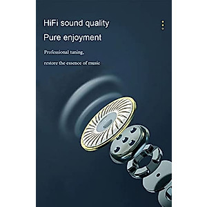 Loluka True Wireless Earbuds Stereo HiFi Music Waterproof Noise-Cancelling Mini in-Ear Discreet with Wireless Charging Case,5.0 True Wireless Earbuds Bluetooth Earphones