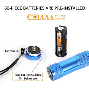 FASTPRO 20-Pack Aluminum 6-LED Flashlights Set with Lanyard and AAA Batteries Included and Pre-Installed