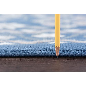 Universal Rugs Logan Area Rug 5' x 7' Navy