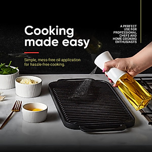 Storeganize Olive Oil Sprayer For Cooking - Glass 6.5oz Olive Oil Spray Bottle For Oil Portion Control - Kitchen accessories Gadgets Oil Mister Spray Bottle For Cooking Baking & Salads