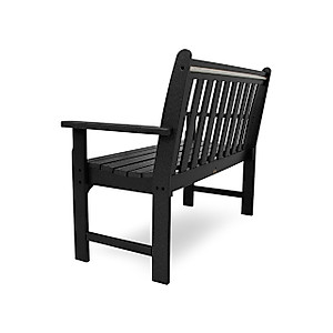 POLYWOOD GNB48BL Vineyard 48" Bench, Black