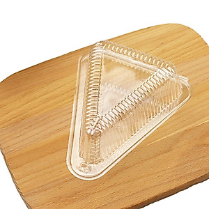 SVICCOOKQ 200 Pcs Cake Slice Containers,Cake Slice Boxes,individual cake slice containers with 200 sets of cake stickers for Cheesecake Small Pies Snack Dessert