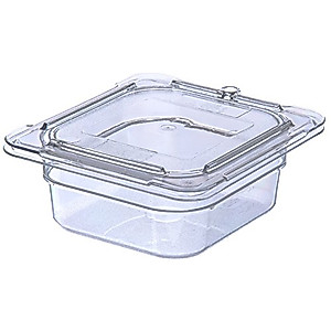 Carlisle FoodService Products 3068307 Plastic Food Pan, 1/6 Size, 2.5 Inches Deep, Clear