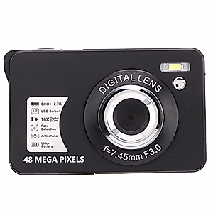 Digital Camera for Kids Camera Boys and Girls, 2.7K 48MP 16x Digital Zoom Camera with Fill Light and 2.7 Inch Screen Portable Vlogging Camera Gifts for Kids Teens Adults Girls