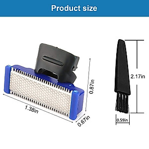 LinMei Razor Replacement Head Compatible for Gen 1 Micro Touches Solo Trimmer Replacement Cutter Head Solo Hybrid Shaver Replacement Blades Include 2 Cleaning Brush