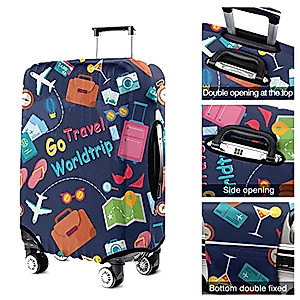 Luggage Cover Approved Go Travel Suitcase Protector Elastic Washable Baggage Covers for 18-20 inch Luggage(S)