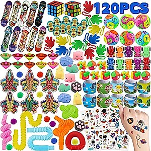 nicknack 120pcs Party Favors for Kids, Pinata Stuffers Toy Assortment for Kids Birthday Treasure Box Toys for Classroom, Stocking Stuffers, Carnival Prizes