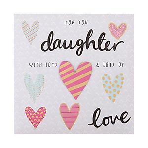 Hallmark Birthday Card for Daughter - 3D Heart Design