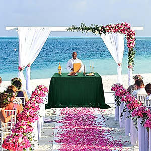 nanbowang Dark Green Sequin Tablecloth Glitter Sparkly Iridescent Shimmer for Rectangle Table Cloth 50 X 50 Table Covers Decorations for Birthday Party Supplies Event Wedding Table Skirt Decor