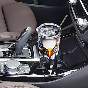 Gifts for Teachers Eagle Tumbler 20oz - Administrative Professional Day Gifts - 4th of July American Flag Tumbler - Eagles Cup Coffee Tumbler - Administrative Assistant Gifts Independence Day Cup