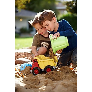 Green Toys Dump Truck in Yellow and Red - BPA Free, Phthalates Free Toys for Gross/Fine Motor Skill Development. Pretend Play , Red/Yellow
