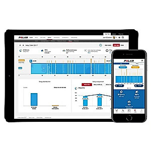 POLAR Unite Water Resistant Health Tracker GPS Smartwatch with Fitness Monitoring Tools; S-L, for Men or Women, Black