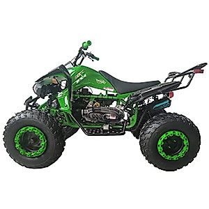 X-PRO 200cc Sports ATV with LED Headlights Automatic Transmission with Reverse, Big 23"/22" Tires! (Green, Factory Package)