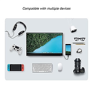 Portable Monitor for Laptop 15.6-inch 4K HDR Monitor Office Gaming Host Expansion Screen IPS External Screen 3840 * 2160 Resolution Multi-Function Secondary Screen External Screen (Size : Non-Touch)