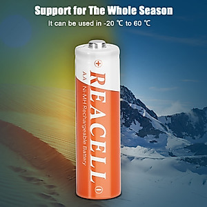 REACELL 24 Packs AA Rechargeable Batteries, 1.2V NiMH Rechargable Solar AA Battery for Household Devices, Outdoor Solar Lights, Toys, Garden Lights, 1200mAh Double A Battery