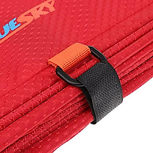 Dovewill 40cm Nylon Folding Large Triangle Tree Rock Climbing Arborist Throw Line Throw Weight Bag Clothing Storage Cube Organiser Holder - Red