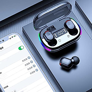 YUUAND Wireless Earphones Stereo Earbuds LED Digital Display in Ear Noise Cancelling Bass Bluetooth 5.3 TWS for iOS Android