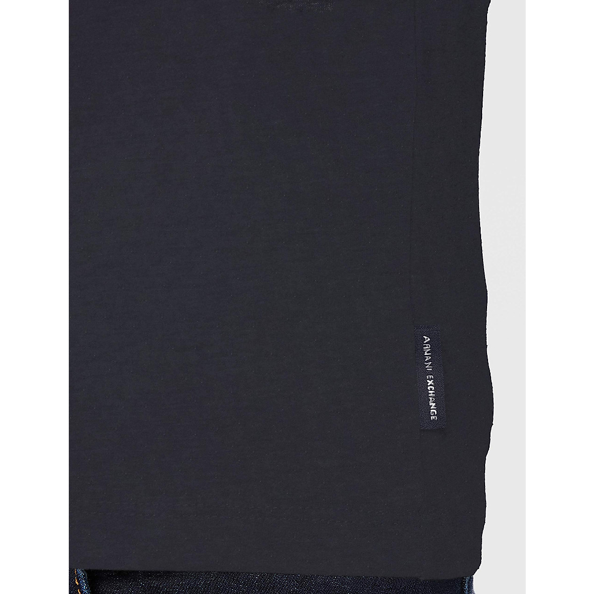 A｜X ARMANI EXCHANGE Men's Short Sleeve Contrast Logo Jersey Polo, Navy, M