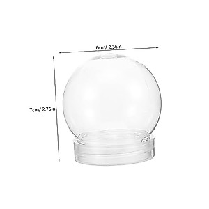 Plastic Snow Globe 20 pcs Craft DIY Base Moss Multi-use Cake Clear Terrarium with Transparent Holiday Display Gift Screw Case Customization Cover Prop Mini Home Art Snow Globe