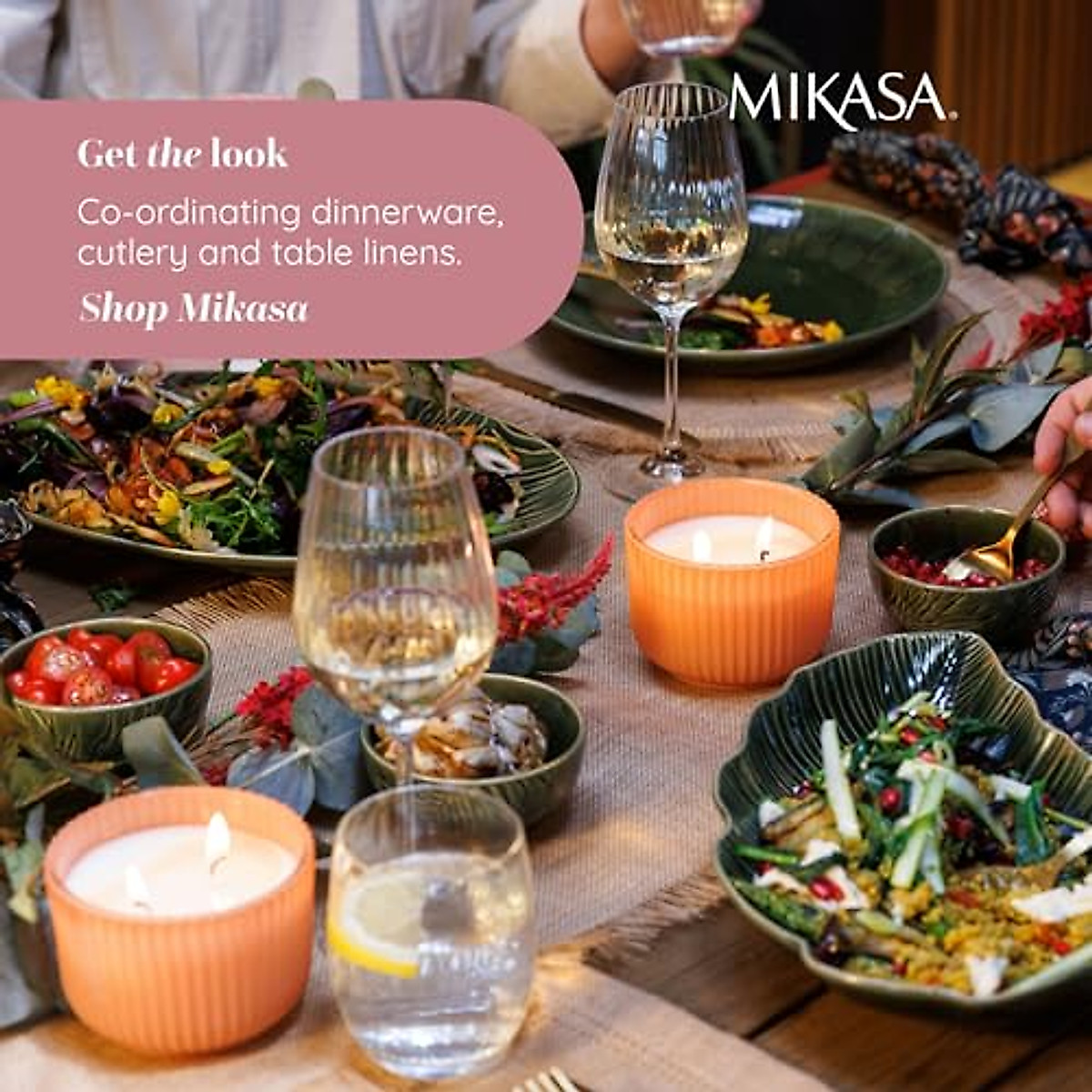 MIKASA Treviso Crystal White Wine Glasses, 350ml, Set of 4 Lead-Free, Clear Fine Glasses with Rippled Effect for Celebrations
