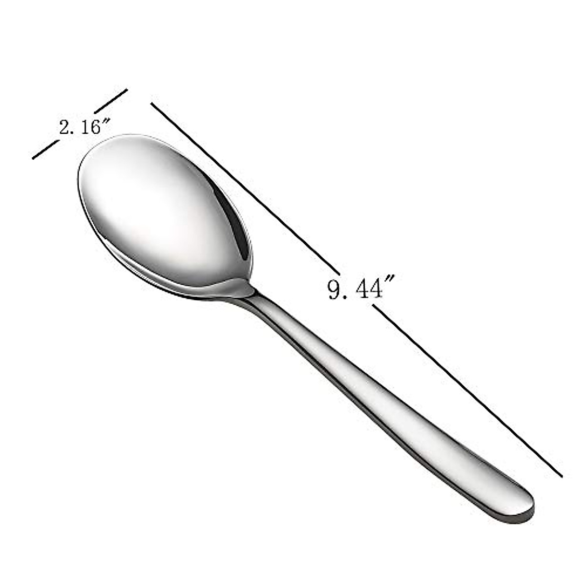 Yarebest 4-piece Large Buffet Serving Spoon Stainless Steel, 9.44 Inch