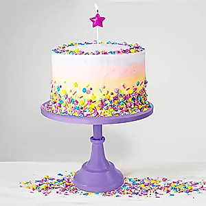 3 Pieces Cake Stand Set Purple Metal Cupcake Dessert Holder Party Serving Tray for Baby Shower Wedding Birthday Parties Celebration