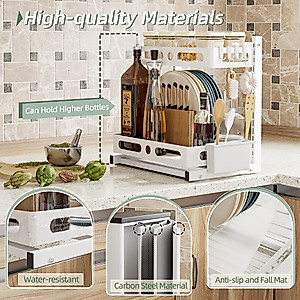 NETEL Under Sink Organizers and Storage, Pull Out Organizer 2 Tier Slide Out Sink Shelf Cabinet Storage Shelves, Under Sink Storage for Kitchen Bathroom Cabinet, White 2 Pack