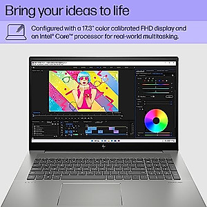 HP Envy 17 inch Laptop, FHD Touch Display, 13th Generation Intel Core i7-13700H, 12 GB RAM, 1 TB SSD, Intel Iris Xe Graphics, Windows 11 Home, 17-cr1010nr (2023)