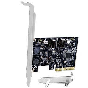 FebSmart PCIE X4 to 2X 10Gbps Max Speed USB 3.1 GEN2 Type E Key A Ports Card, USB 3.1 GEN2 10Gbps Header for Desktop PCs Front Panel USB-C Ports, Built in Self-Powered Technology (FS-E2C-Pro)